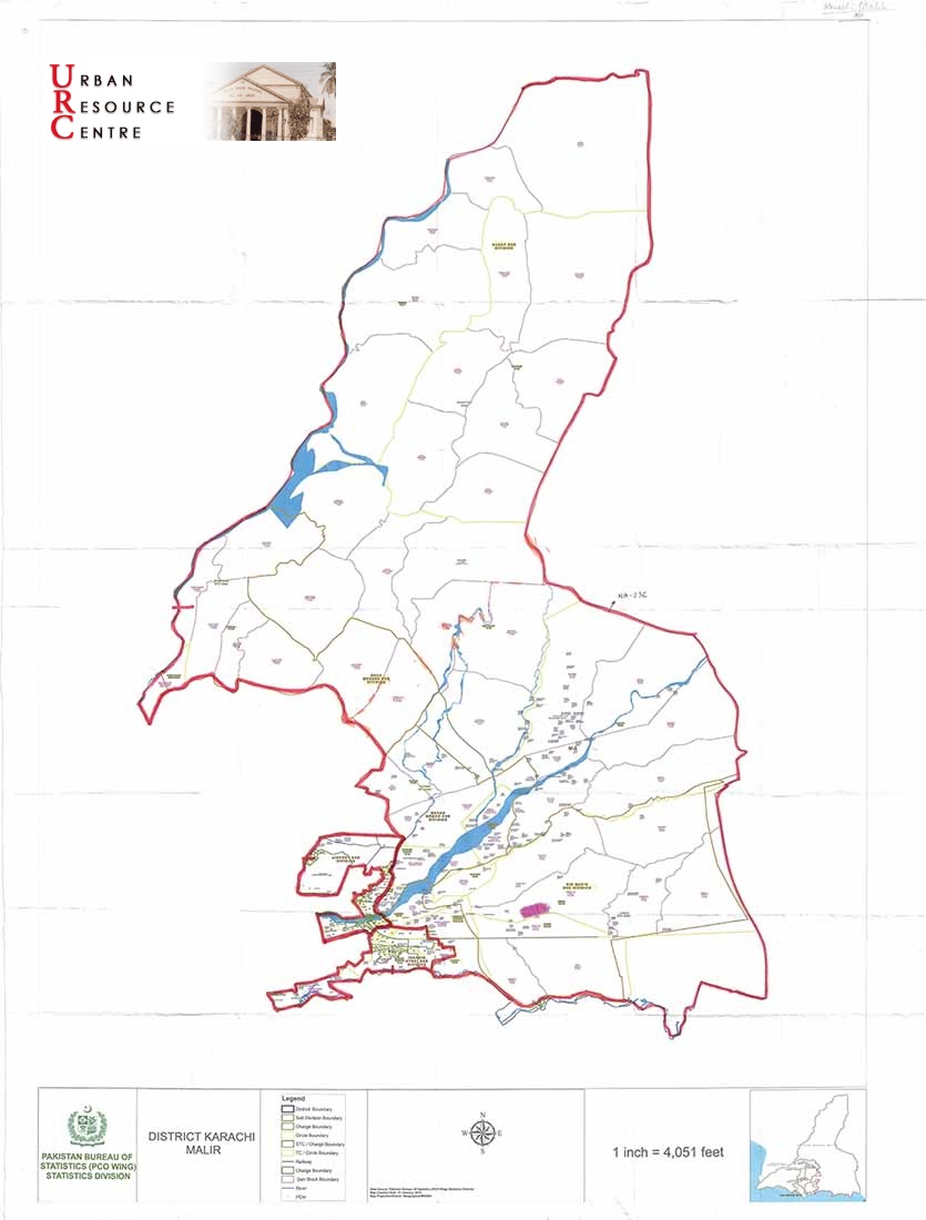Karachi District Malir Map 2017 - URC