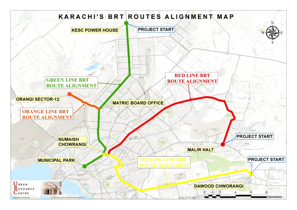 Karachi BRT Complete Map - URC