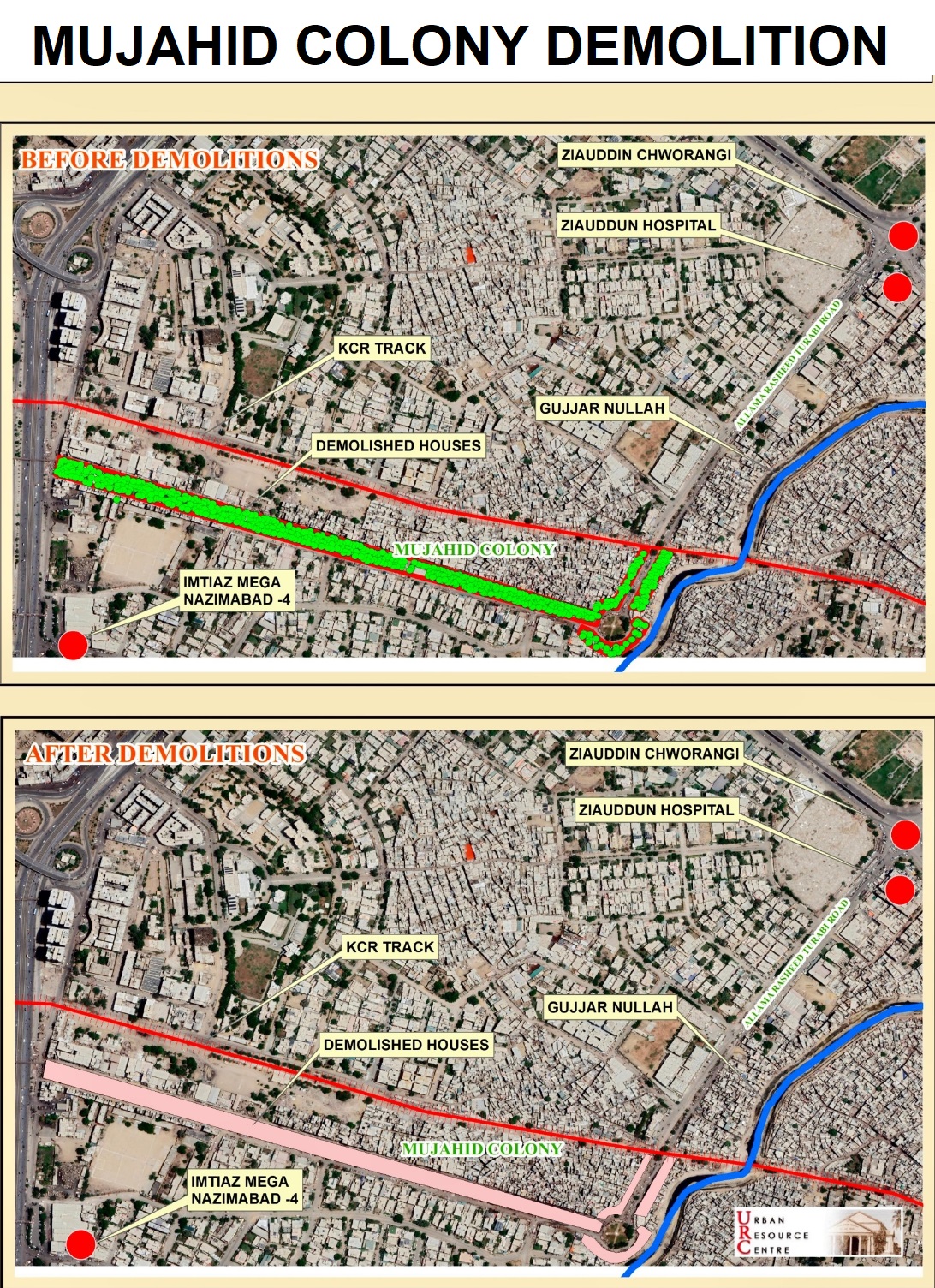 Mujahid Colony Demolition Map - URC